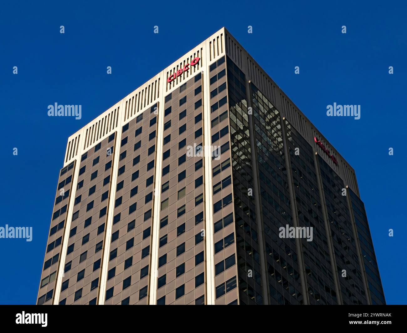 Toronto Canada / CIBC Bank Logo on this Highrise Commercial Office Building on Bloor Street West ...