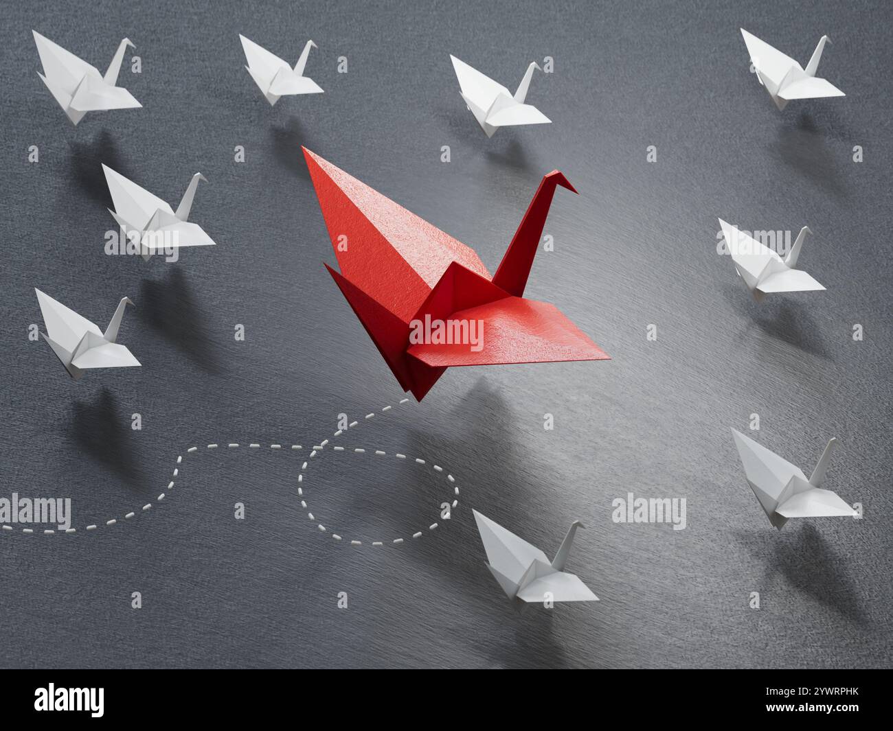 Successful business, innovative and solution concepts.Paper swan ...