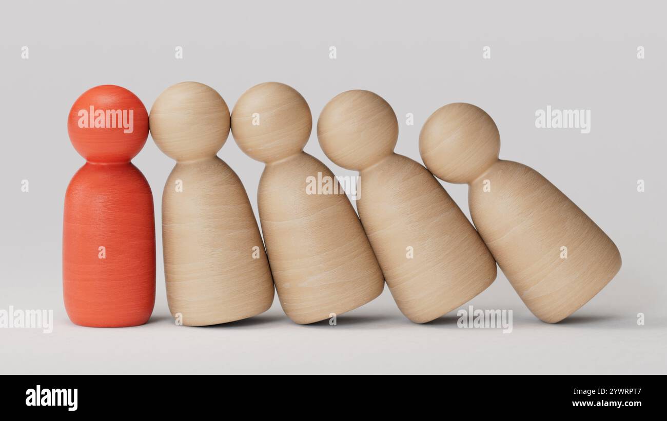 Standing out from the crowd. Success, Individuality, uniqueness ...