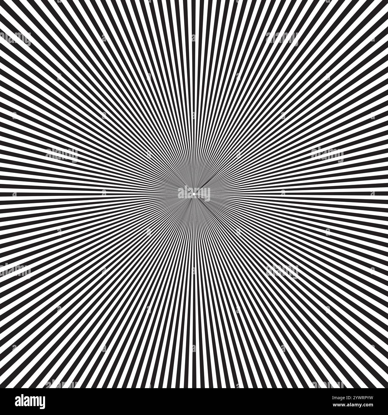Optical illusion lines. Black and white radiating. Hypnotic striped ...