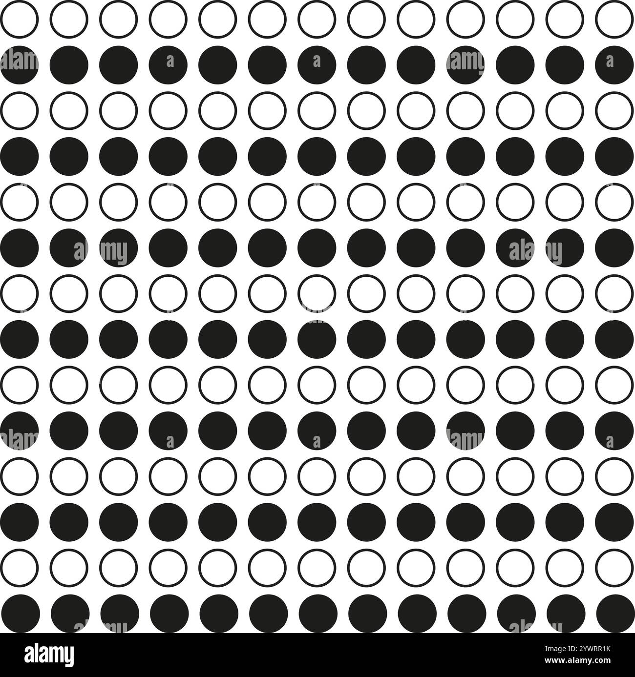 Dotted circle design. Alternating black white. Seamless pattern icon ...