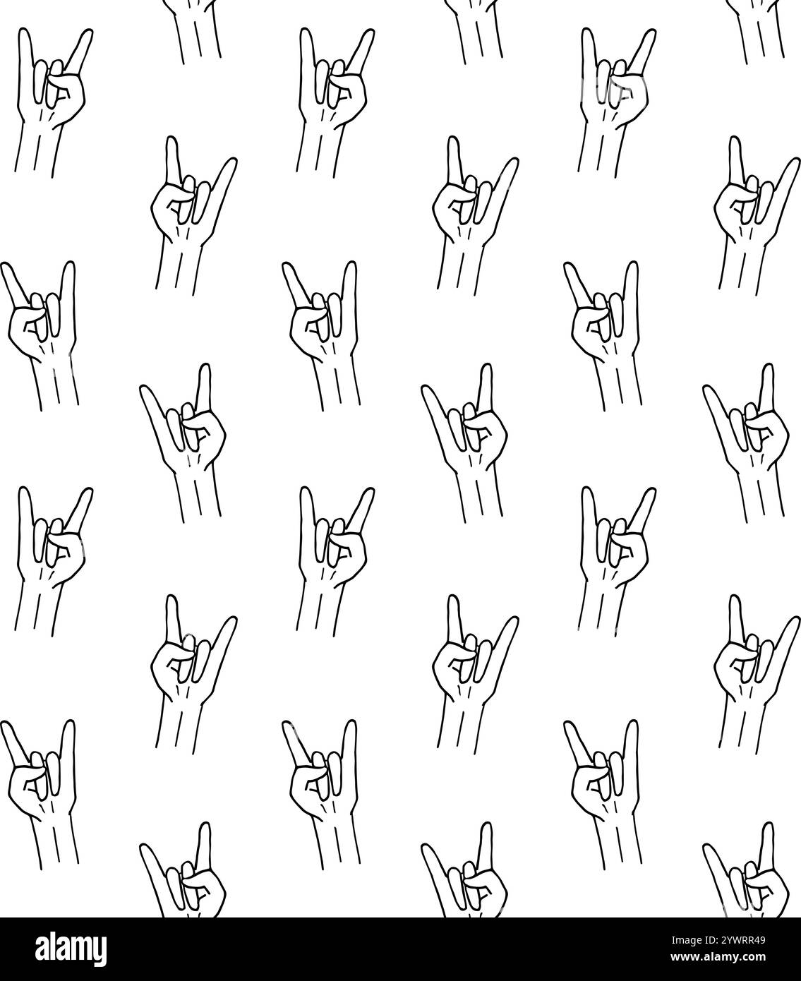 We rock hand signal Black and White Stock Photos & Images - Alamy