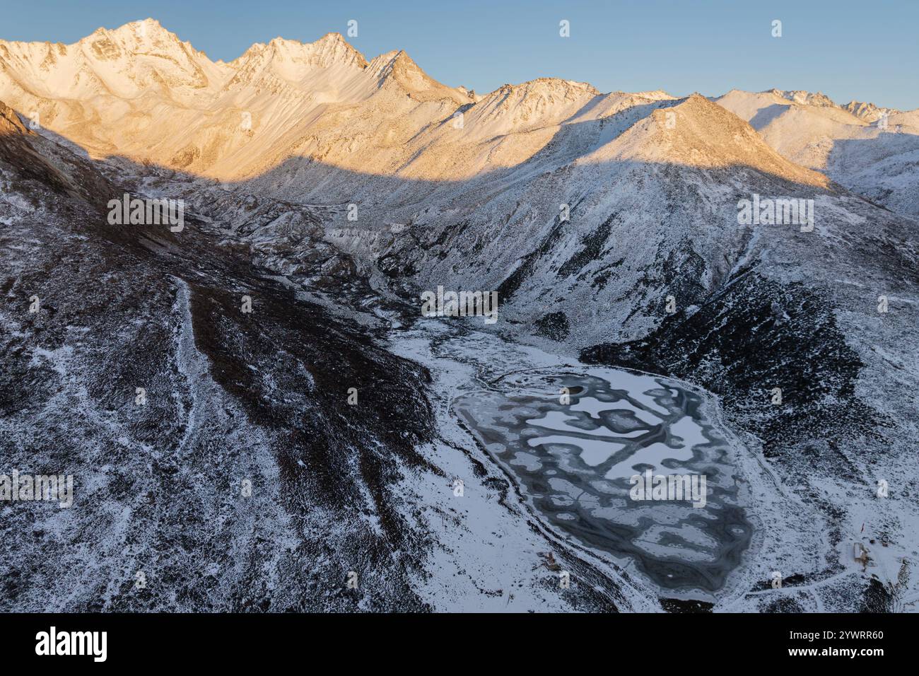 Aerial panoramic view of the Tibetan Plateau in West Sichuan, China ...