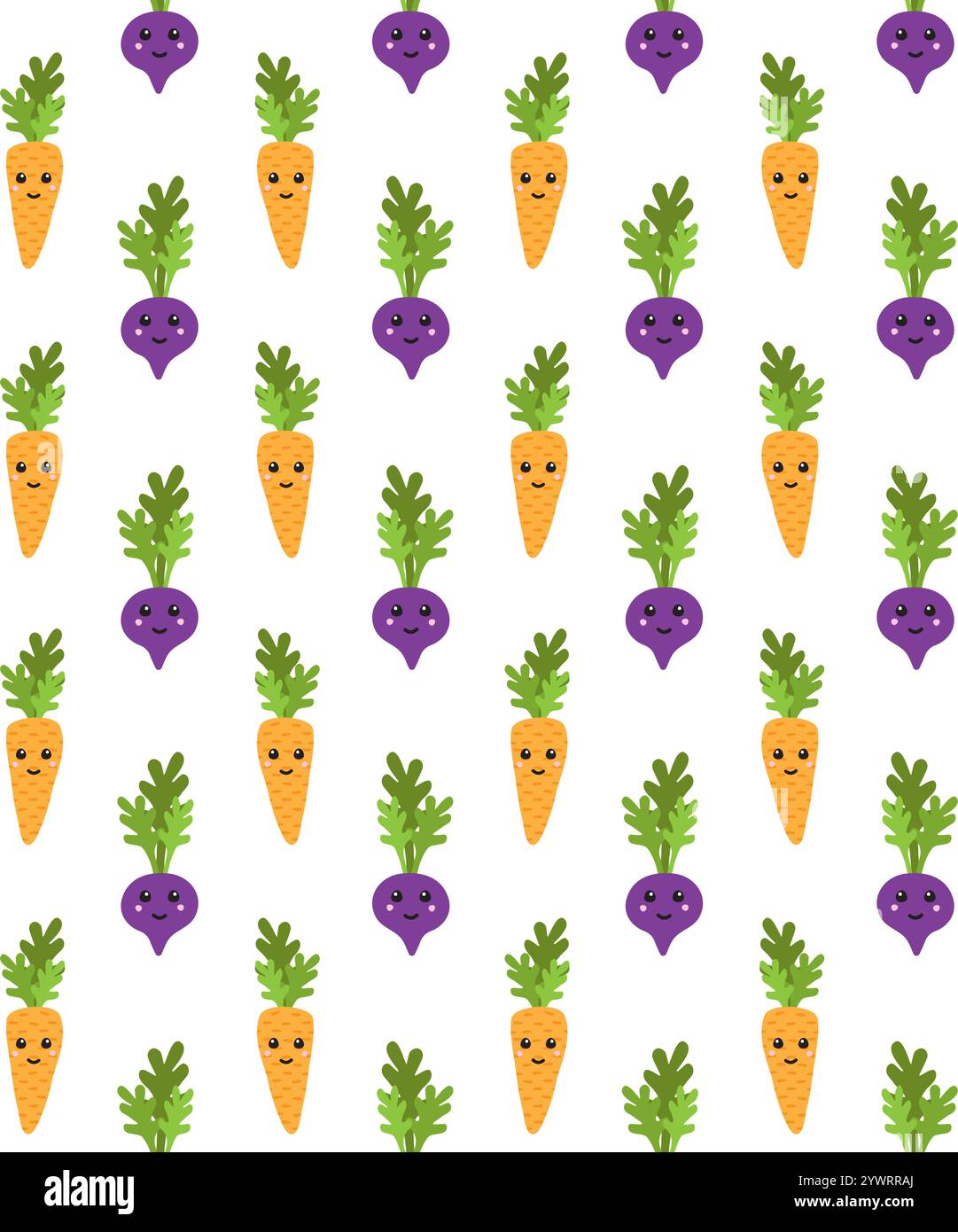Vector seamless pattern of flat cartoon hand drawn doodle beet root and ...