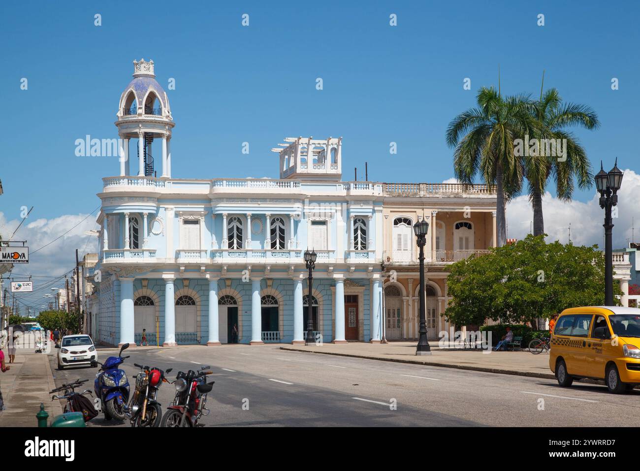 The Single tower blue building Museo de las Artes Palacio Ferrer museum ...