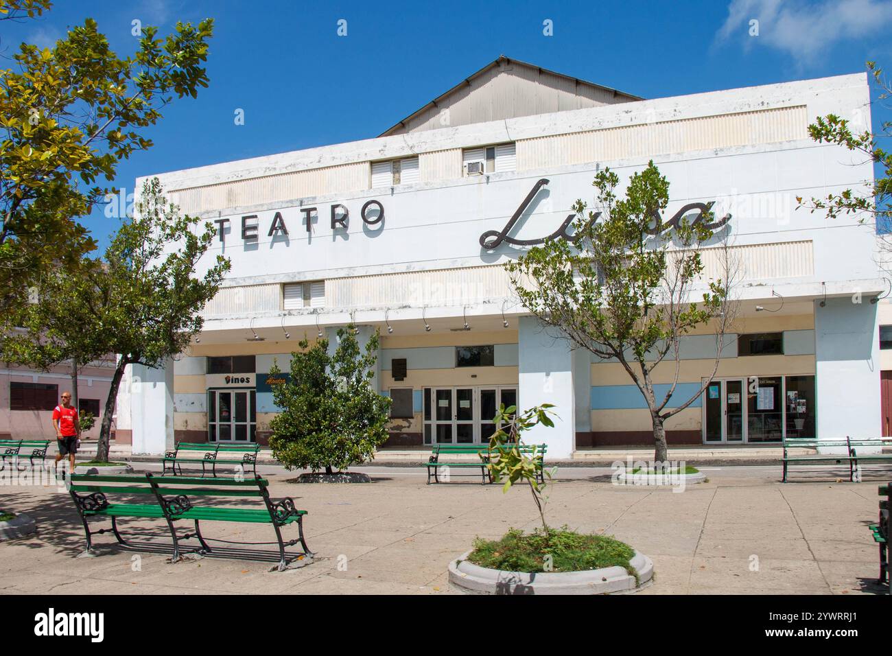 The facade of Teatro Luisa, former movie theater venue in Paseo del ...