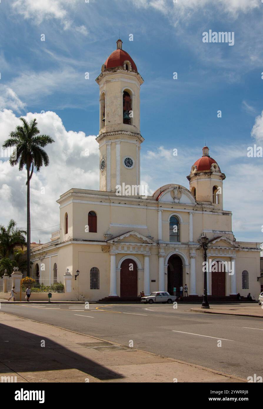 The Cathedral of the Immaculate Conception single tower facade in Jose ...