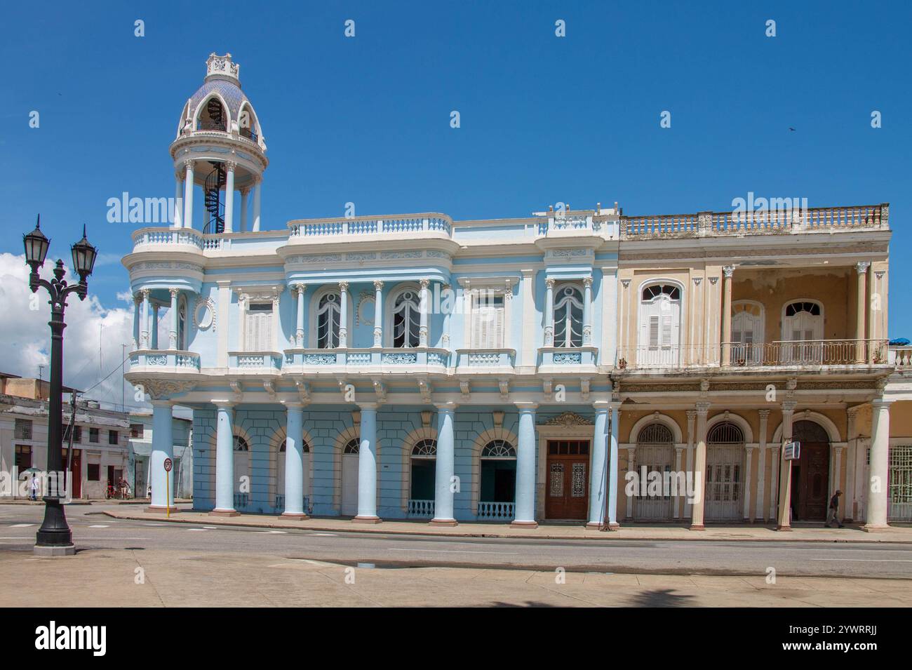 The Single tower blue building Museo de las Artes Palacio Ferrer museum ...