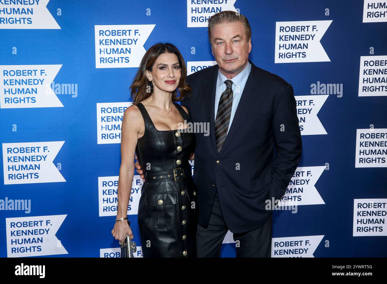 Hilaria Baldwin, left, and Alec Baldwin attend the Robert F. Kennedy ...