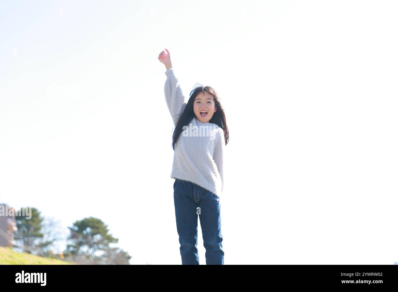 Girl in white knit hi-res stock photography and images - Alamy