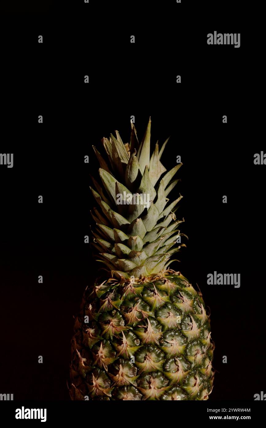 Pineapple fruit on black hi-res stock photography and images - Alamy