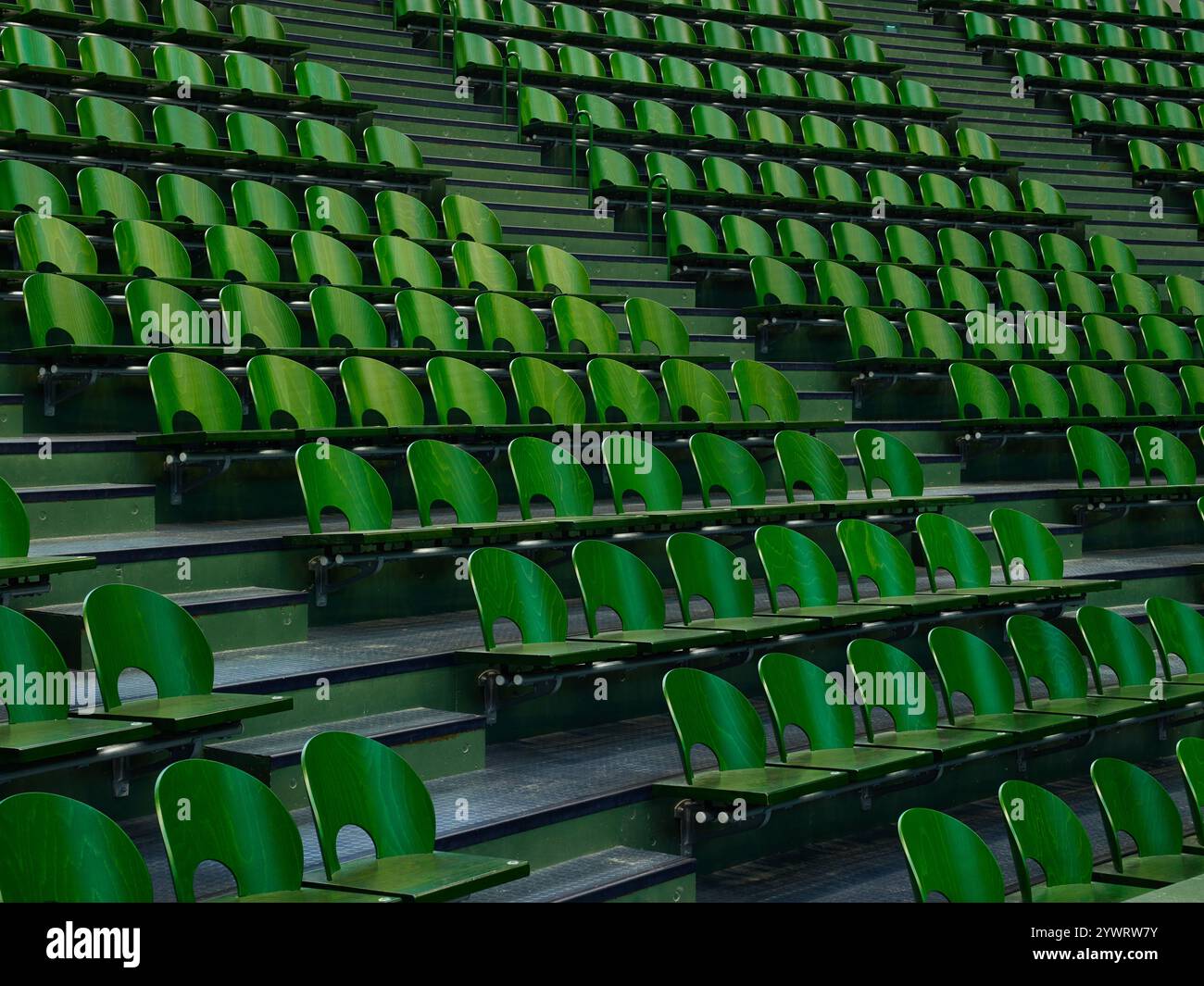Spectator seating on a tennis court Stock Photo - Alamy