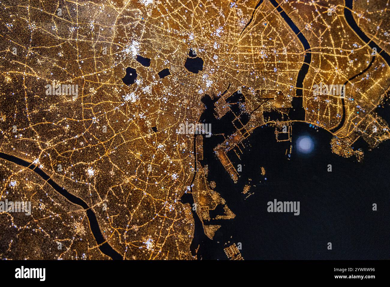 Wajima Lacquer Art Museum, Ishikawa, Japan Panels of a city with ...