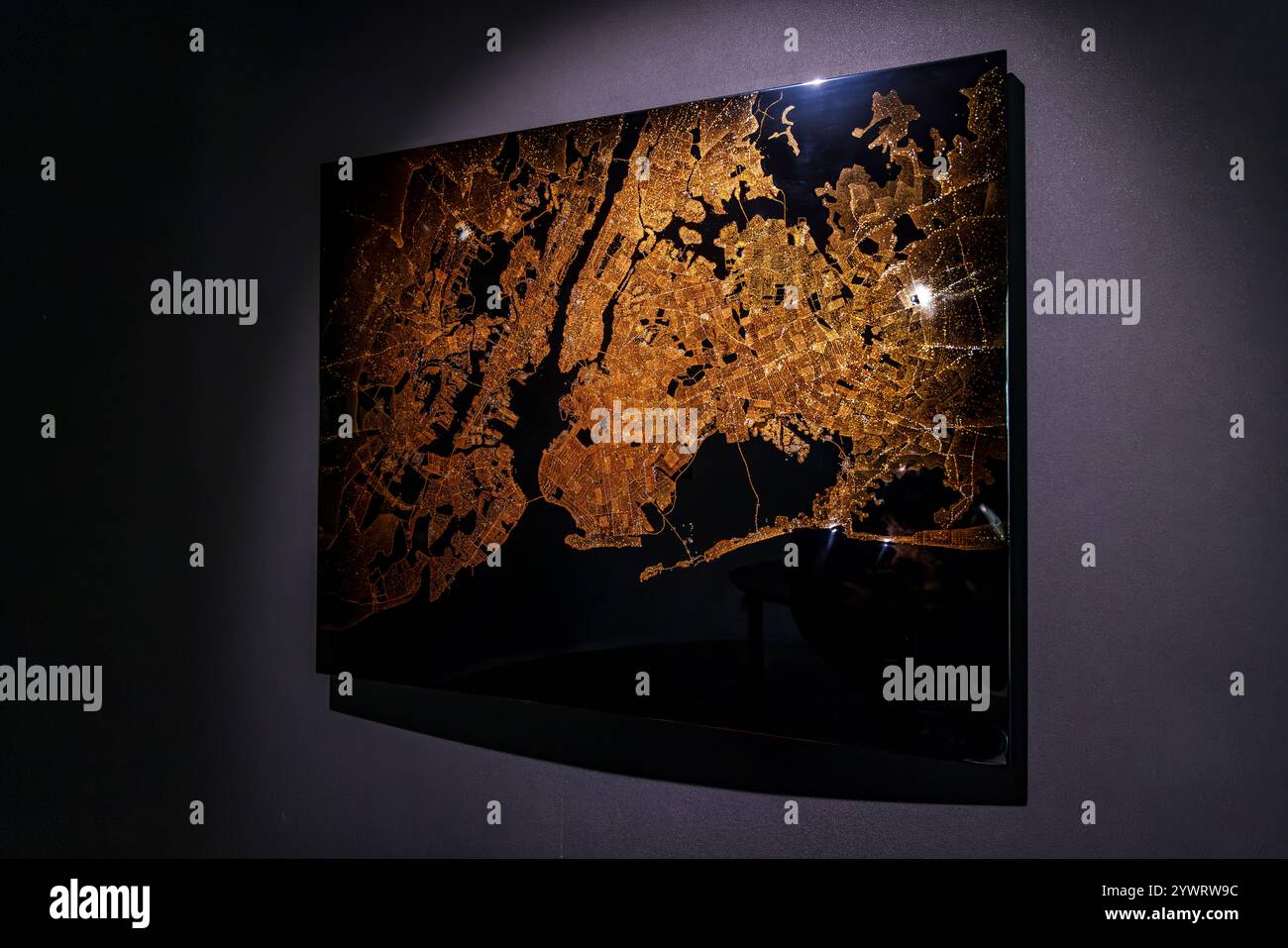 Wajima Lacquer Art Museum, Ishikawa, Japan Panels of a city with ...