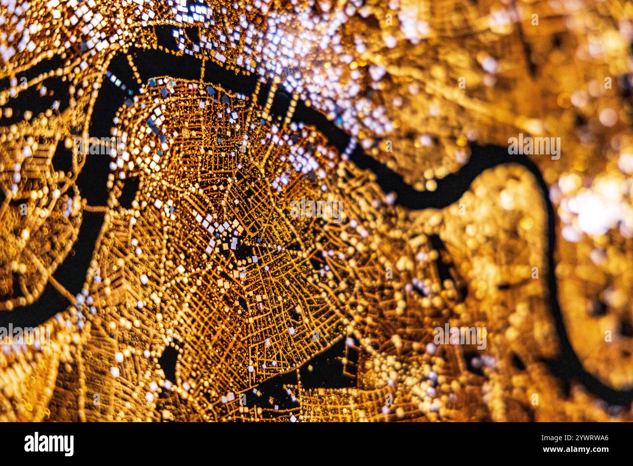 Wajima Lacquer Art Museum, Ishikawa, Japan Panels of a city with ...