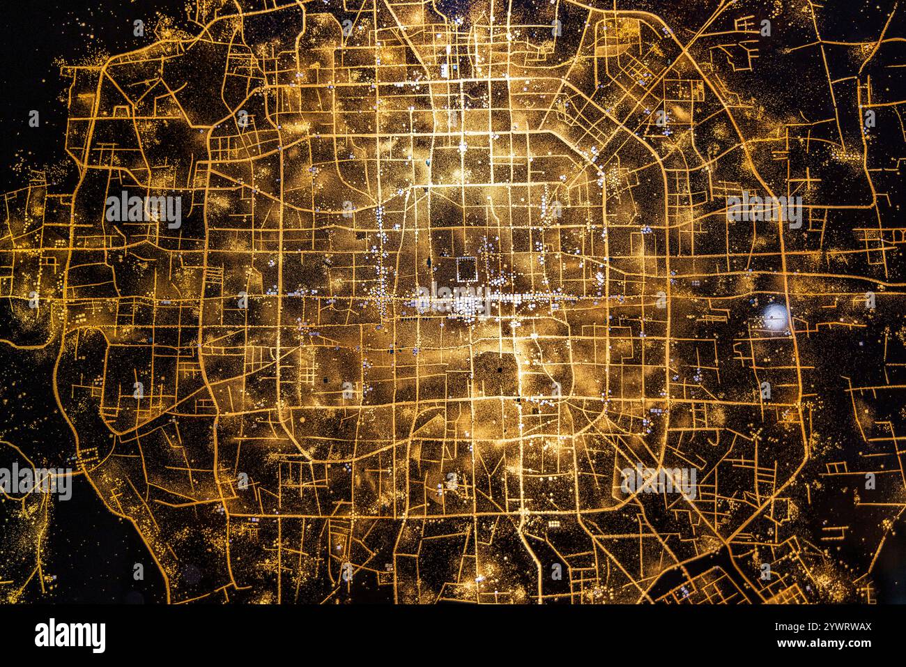 Wajima Lacquer Art Museum, Ishikawa, Japan Panels of a city with ...