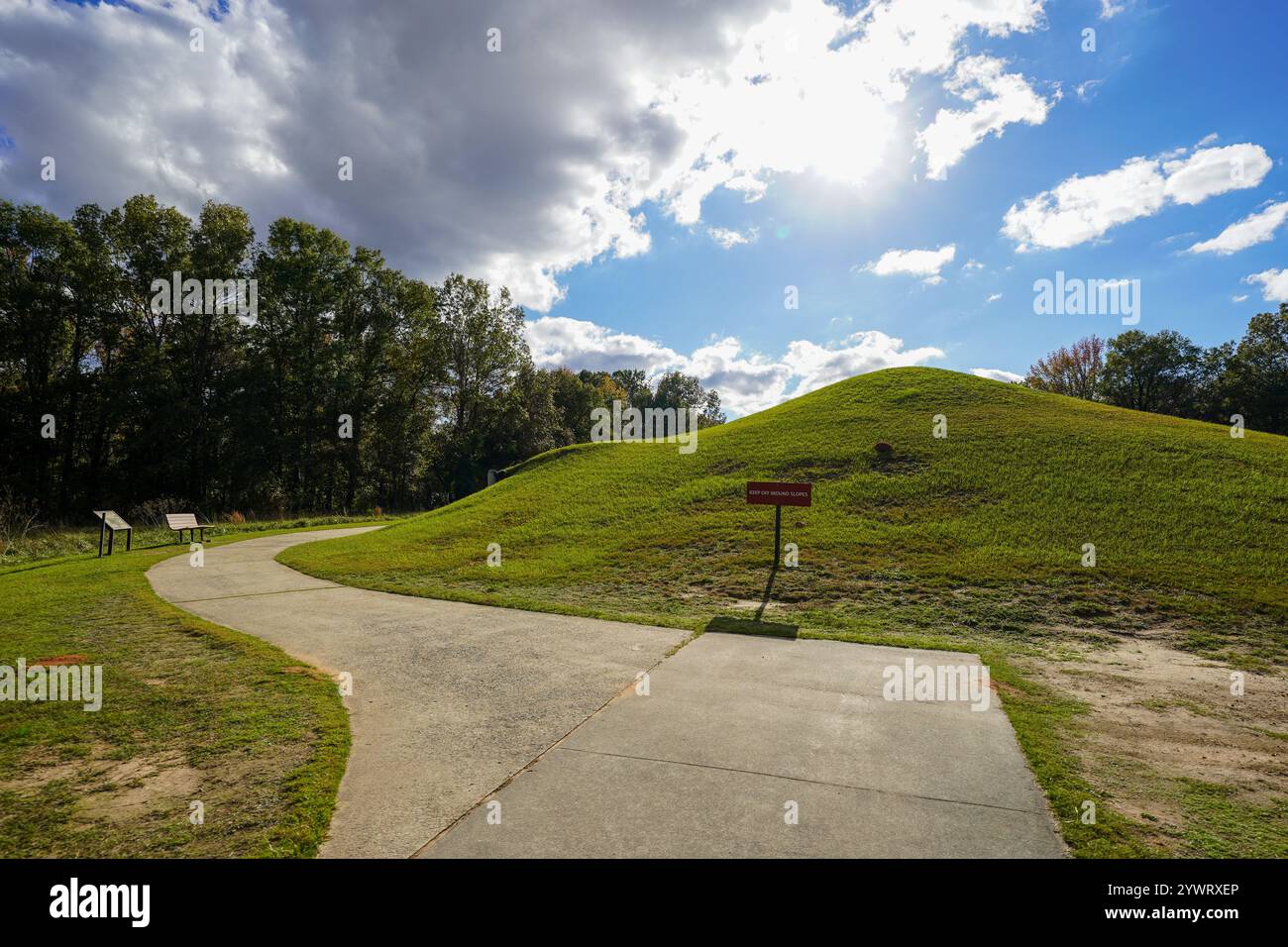 The Earth Lodge at Ocmulgee Mounds National Historical Park is seen on ...