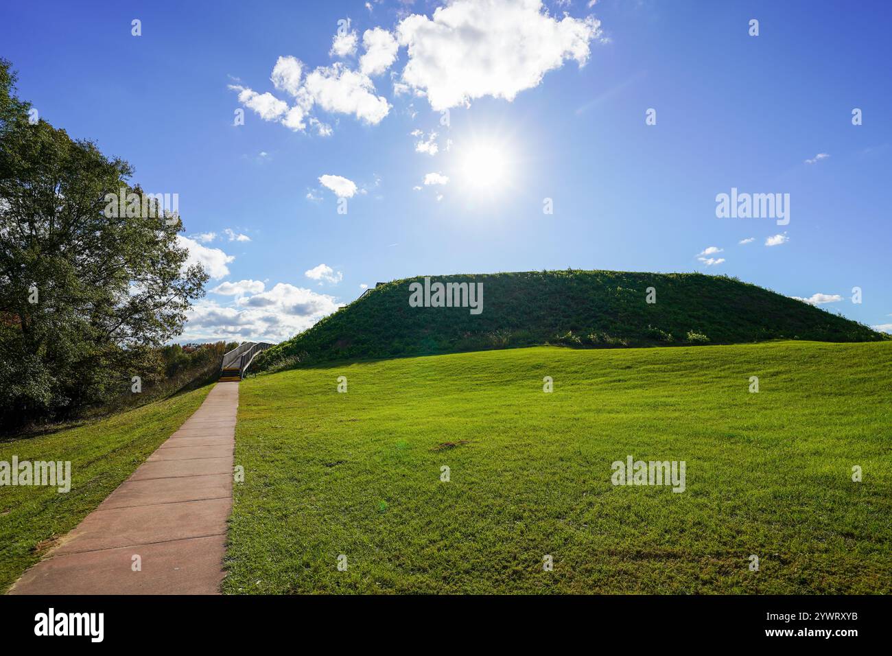 The Great Temple Mound at Ocmulgee Mounds National Historical Park is ...