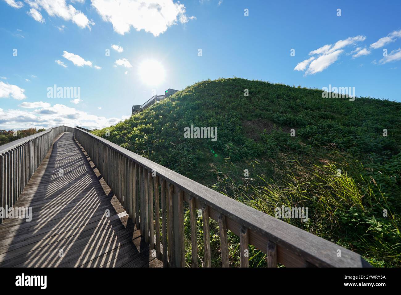 The staircase to The Great Temple Mound at Ocmulgee Mounds National ...