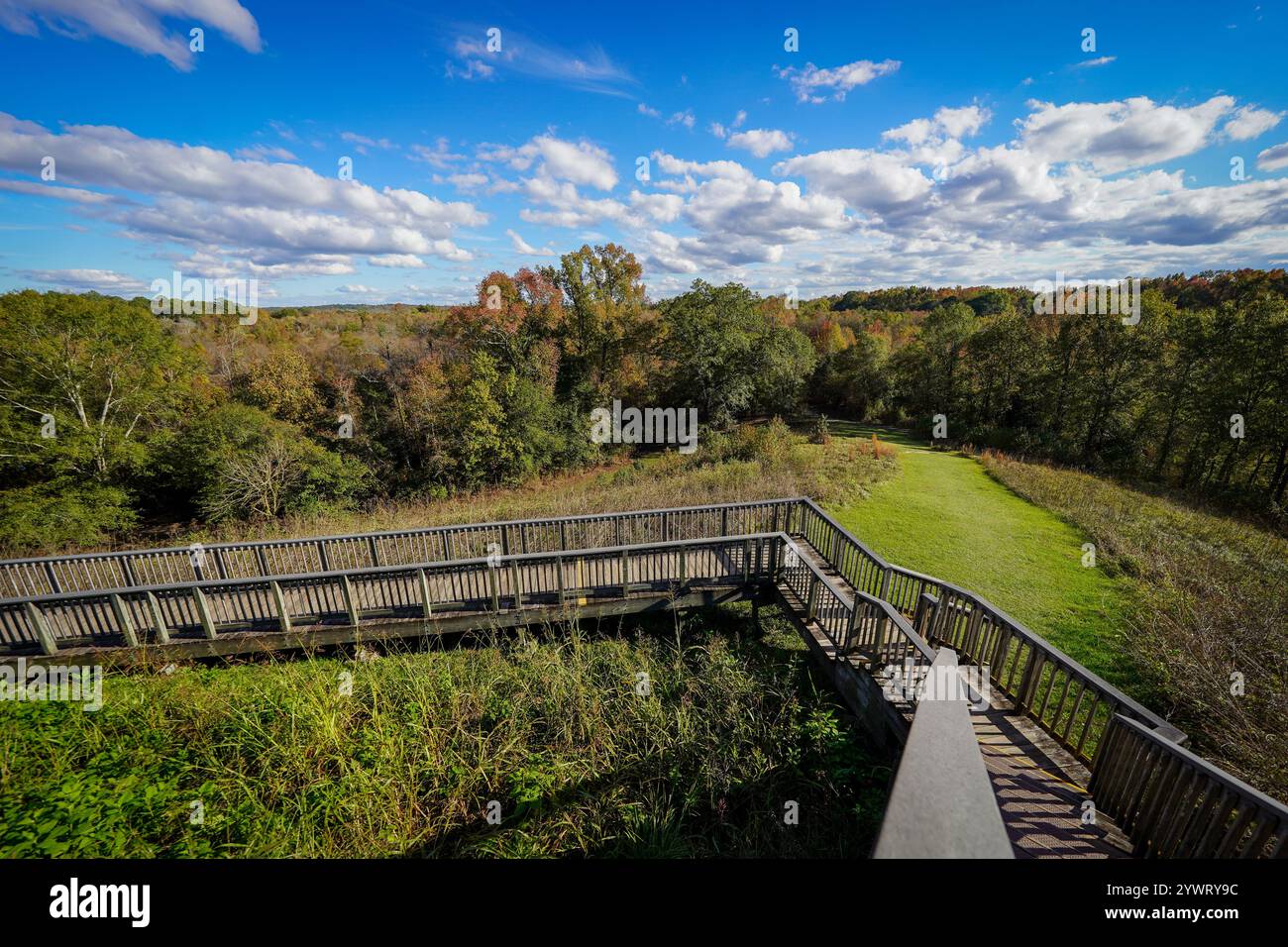 The staircase to The Great Temple Mound at Ocmulgee Mounds National ...
