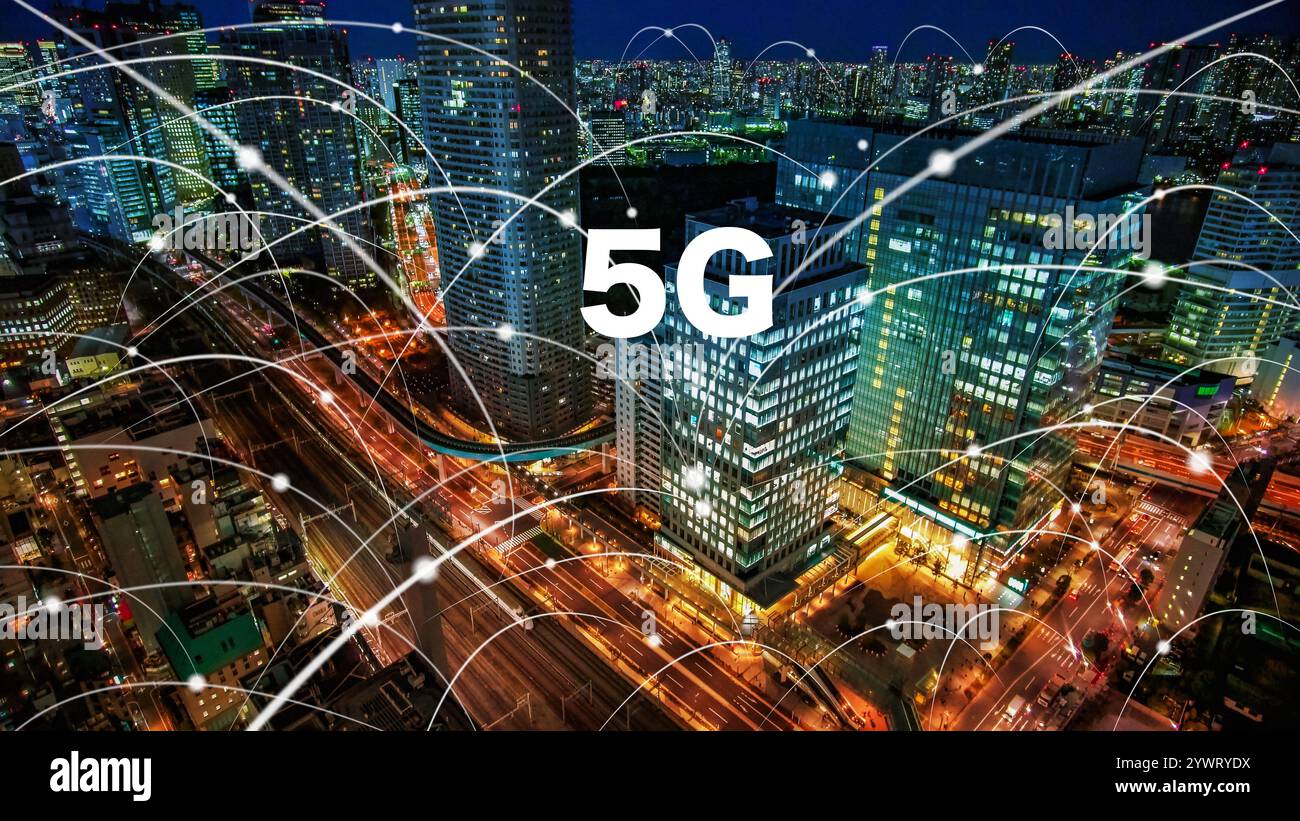 Mobile communications of the 5th generation hi-res stock photography ...