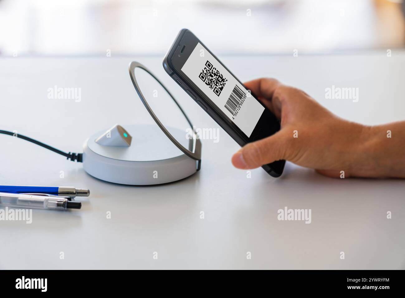 Smartphone payment, cashless, QR code payment, barcode, Pay, mobile ...