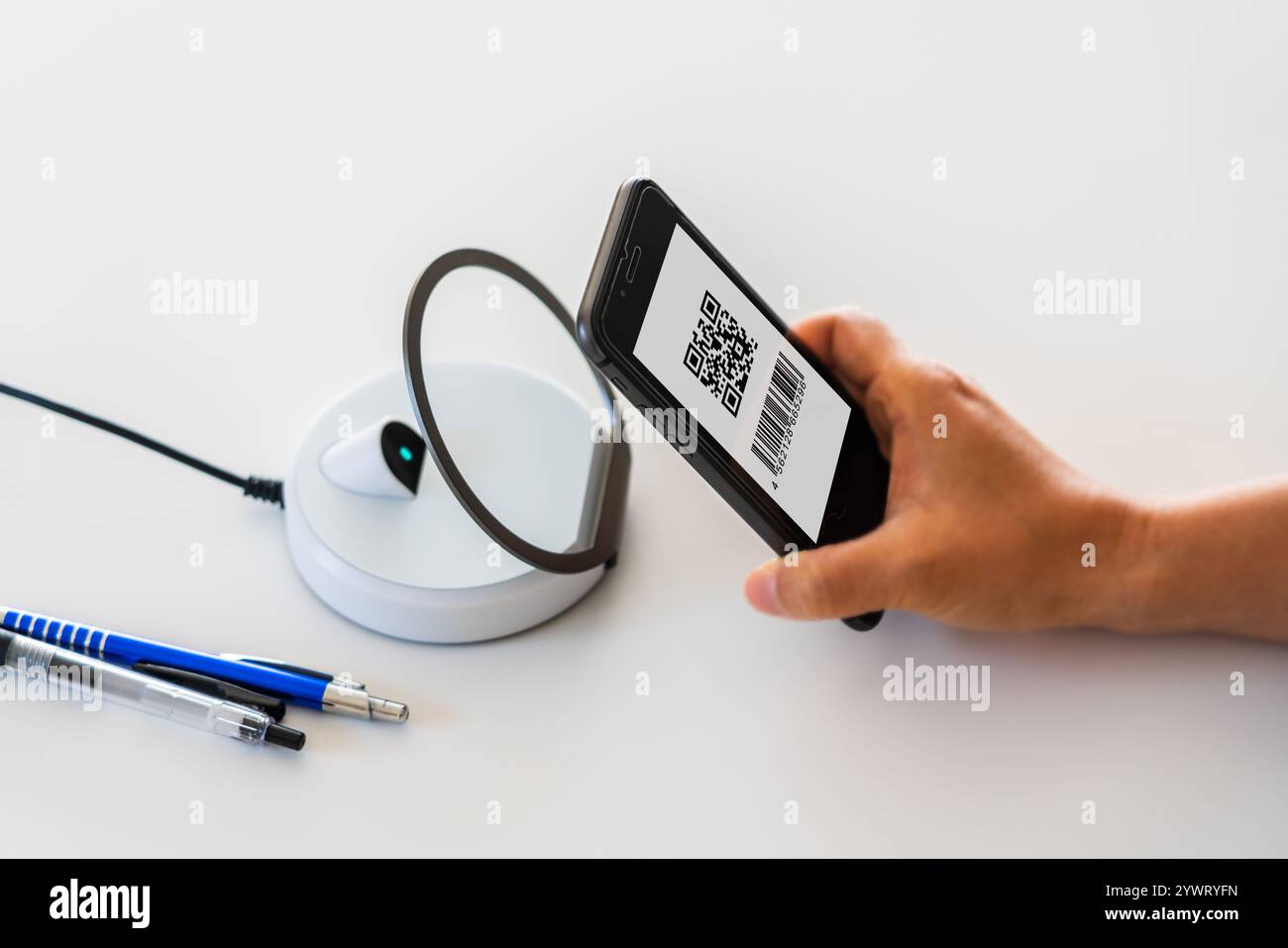 Smartphone payment, cashless, QR code payment, barcode, Pay, mobile ...