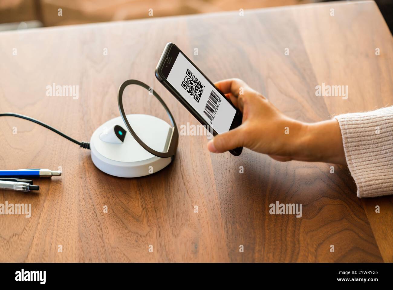 Smartphone payment, cashless payment, QR code payment, barcode, Pay ...