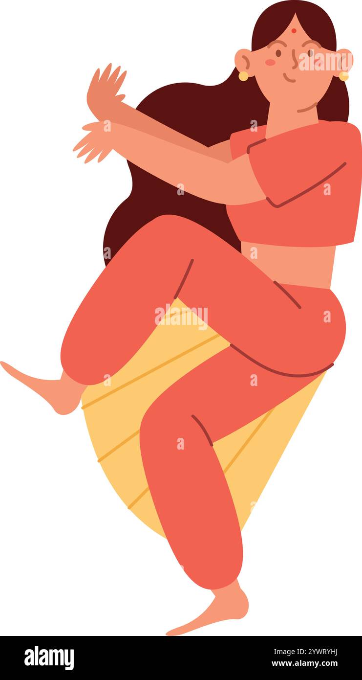 Indian kathak classical dancer Stock Vector Images - Alamy