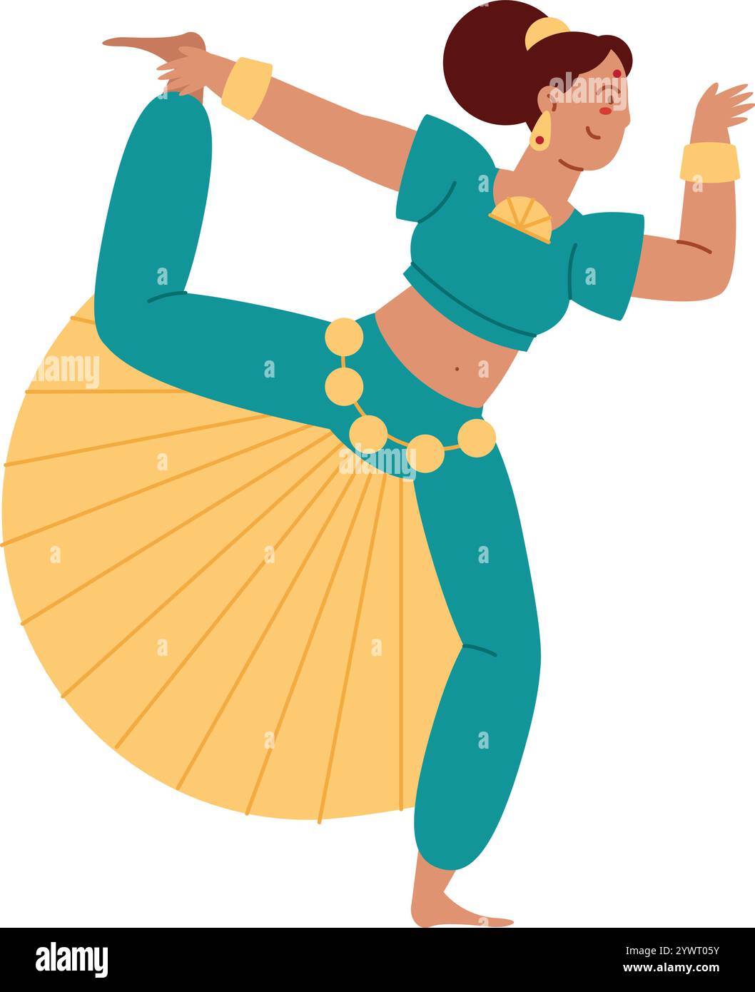 woman performing kathak dance Stock Vector Image & Art - Alamy