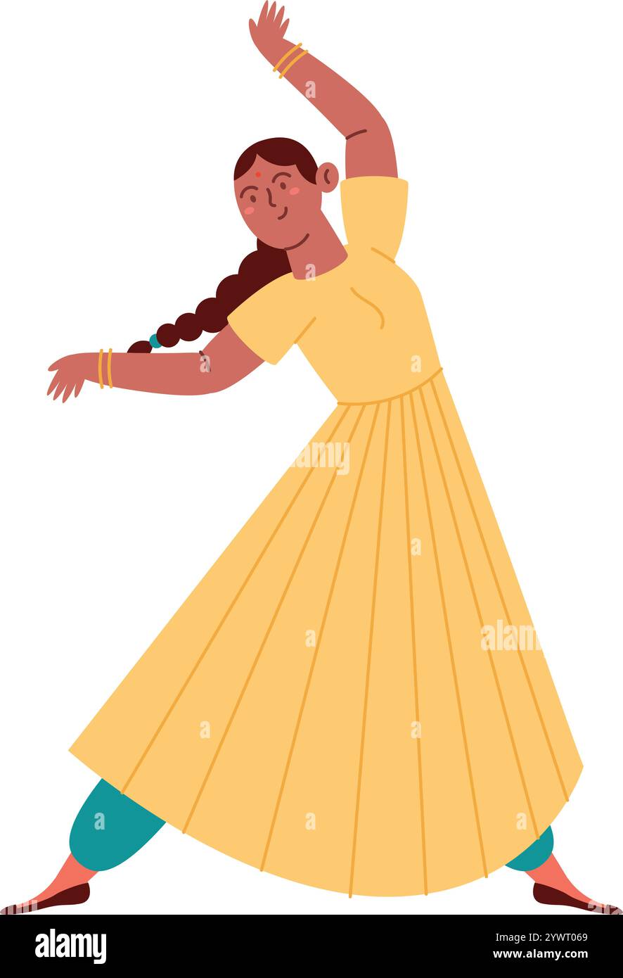 kathak dancer indian girl Stock Vector Image & Art - Alamy