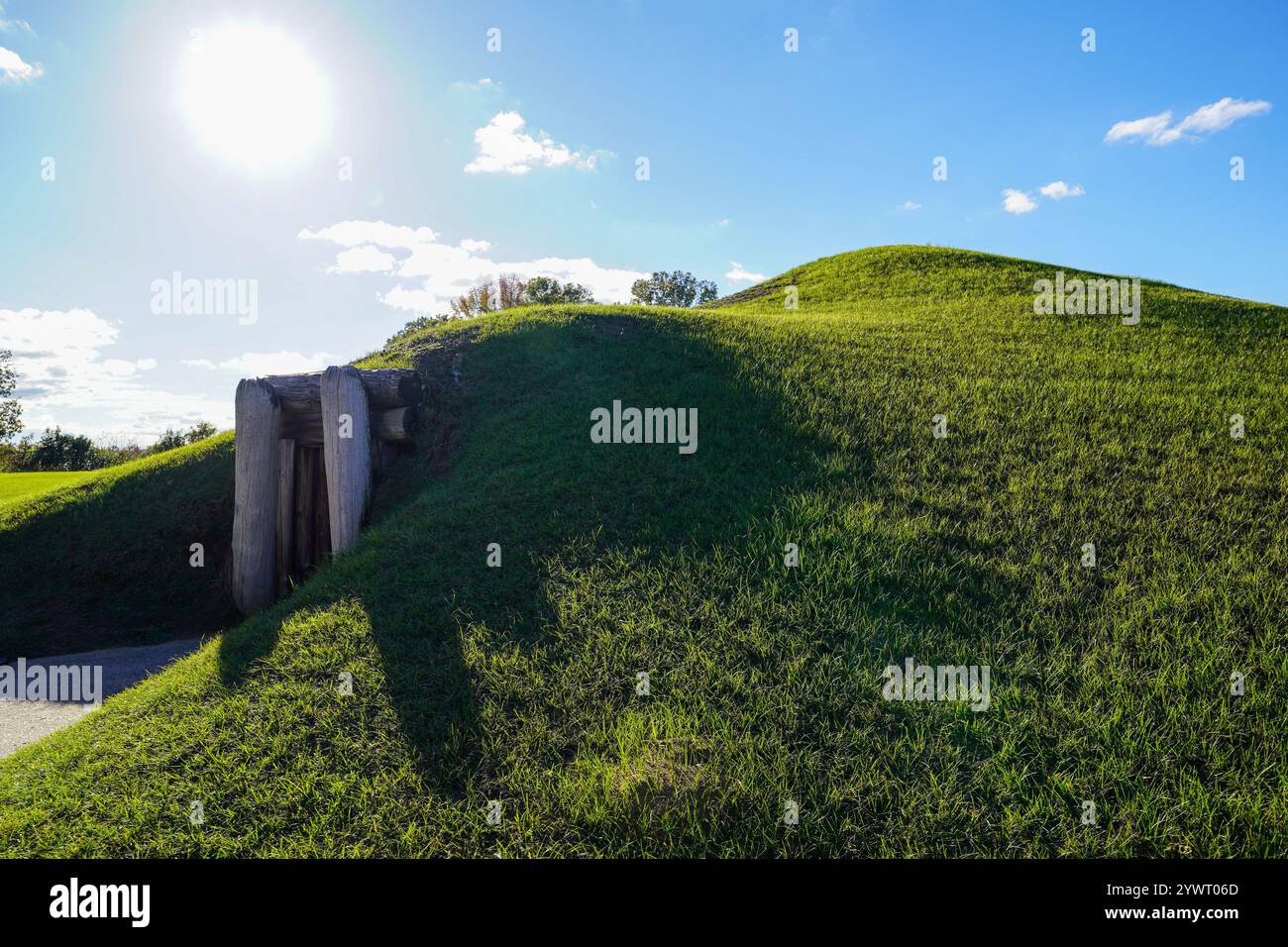 The Earth Lodge at Ocmulgee Mounds National Historical Park is seen on ...