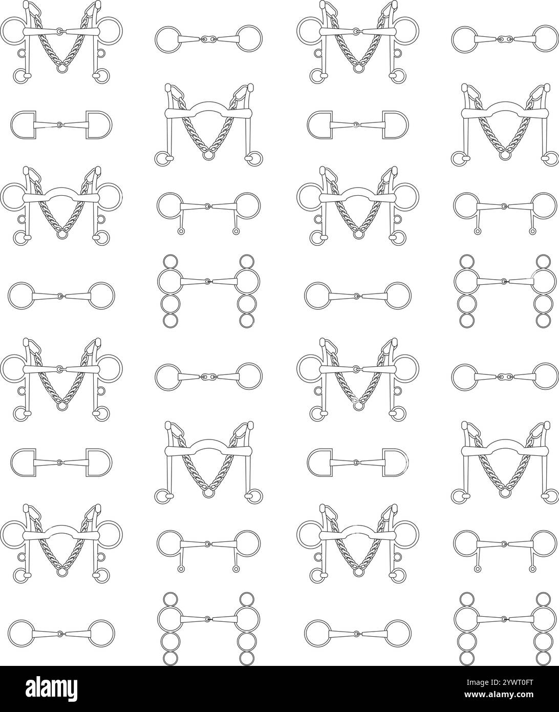 Horse bits Stock Vector Images - Alamy