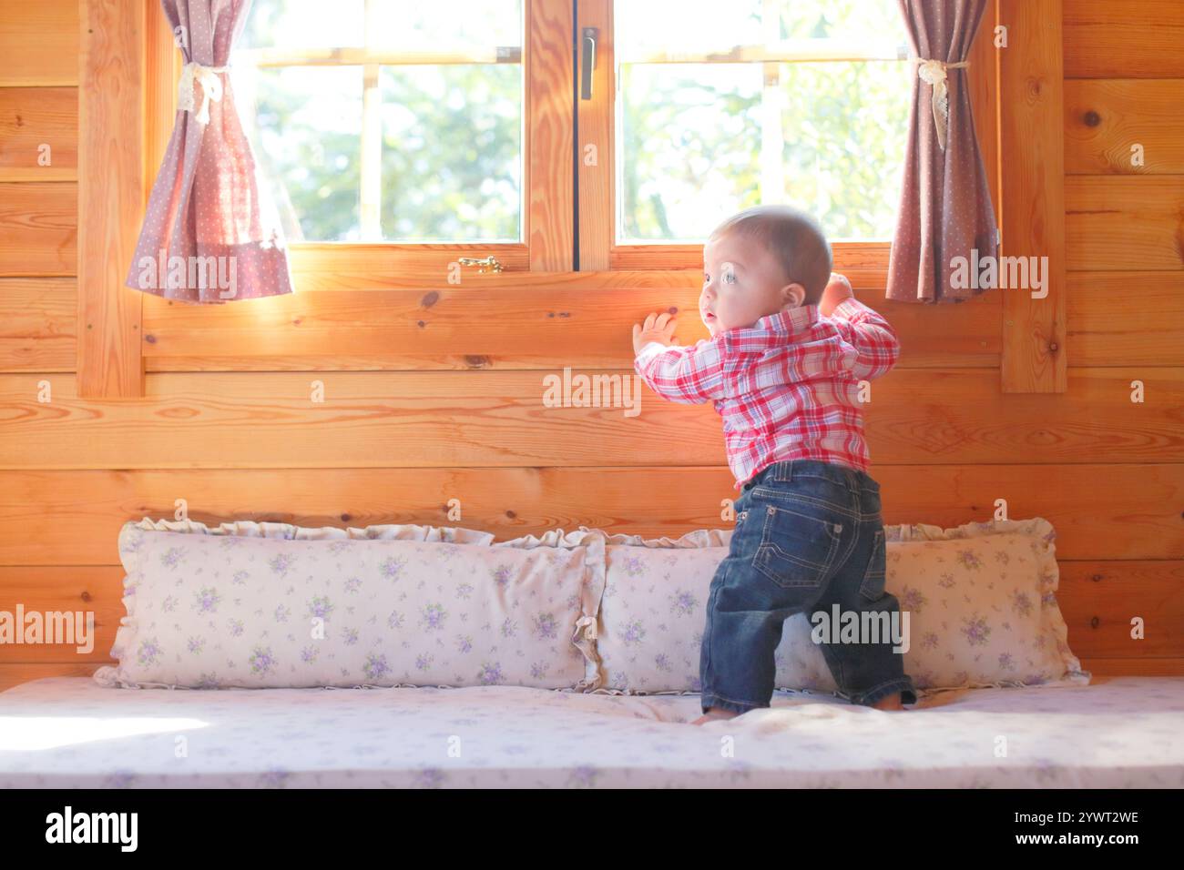 Baby standing up on hi-res stock photography and images - Alamy