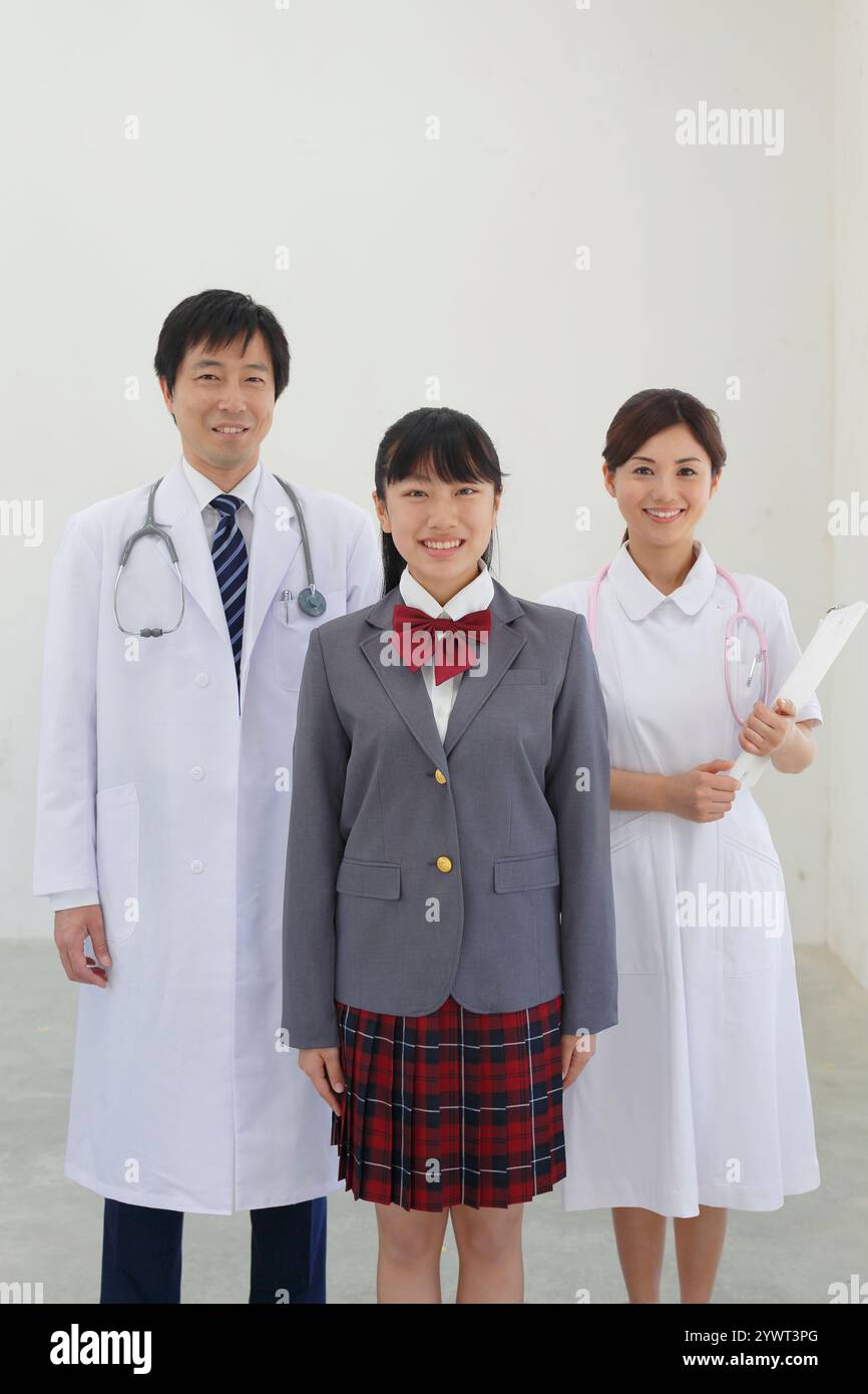 Doctor, nurse and student aspiring to a career in medicine Stock Photo ...