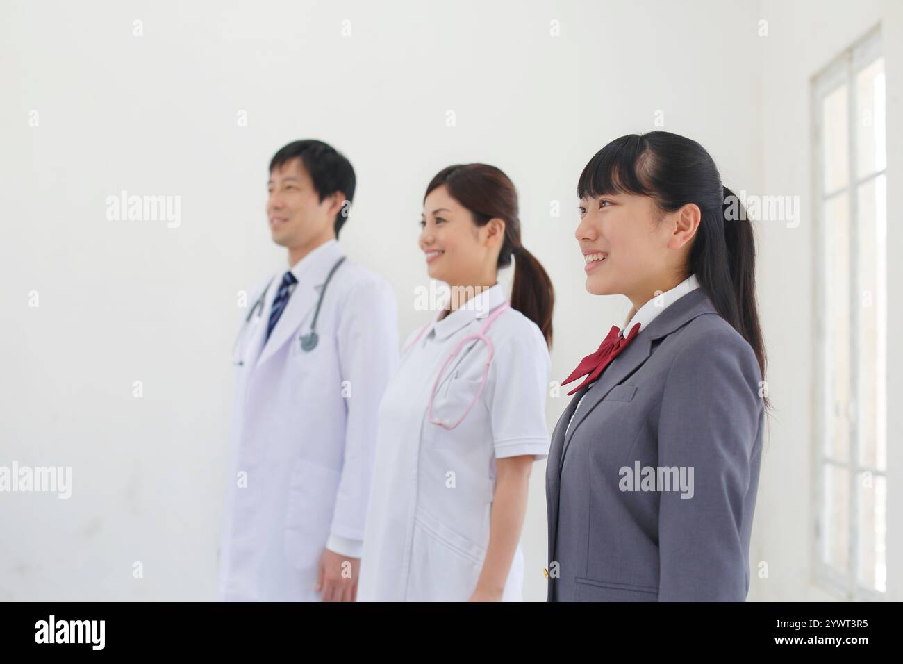 Doctor, nurse and student aspiring to a career in medicine Stock Photo ...