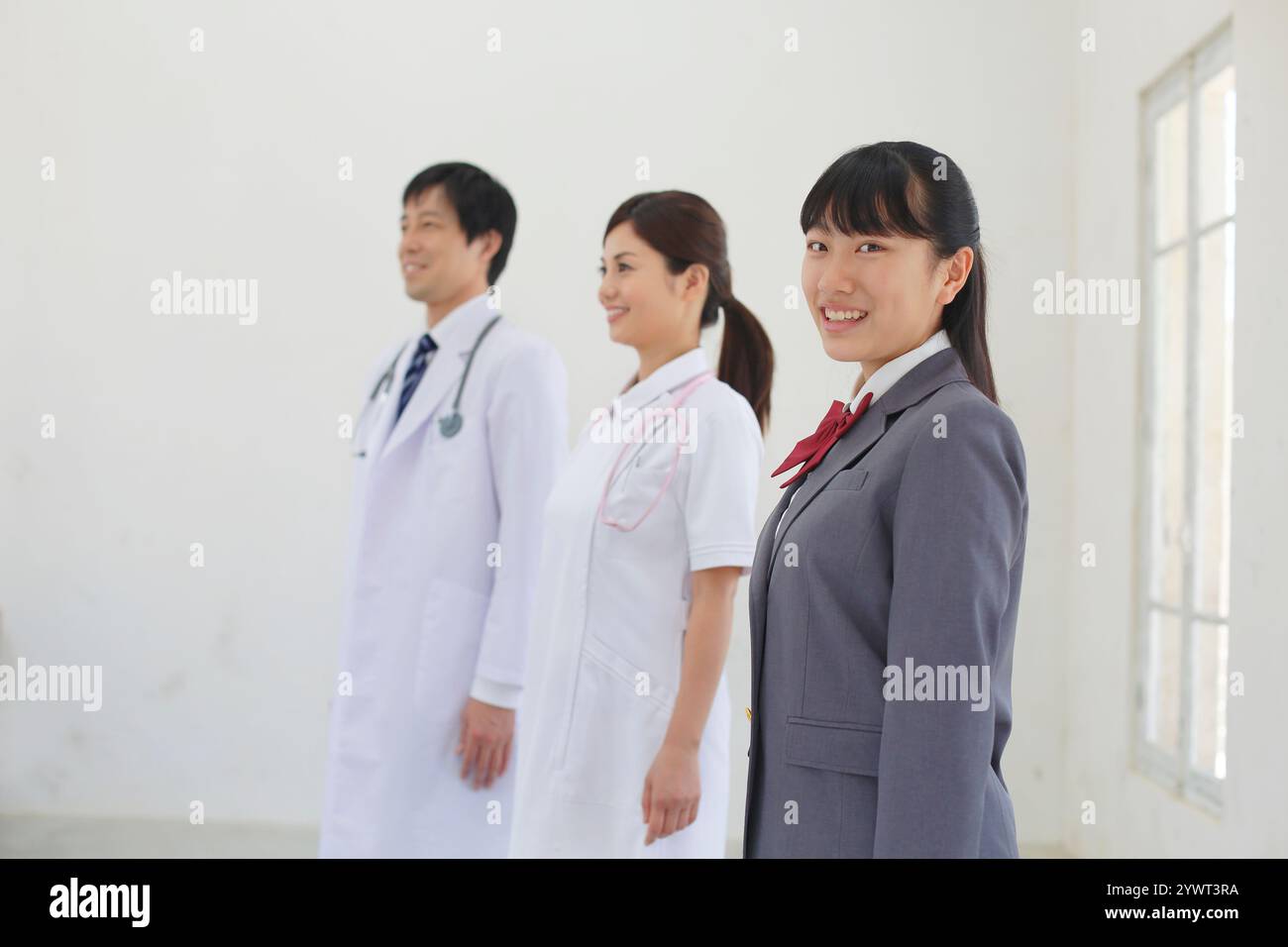 Doctor, nurse and student aspiring to a career in medicine Stock Photo ...
