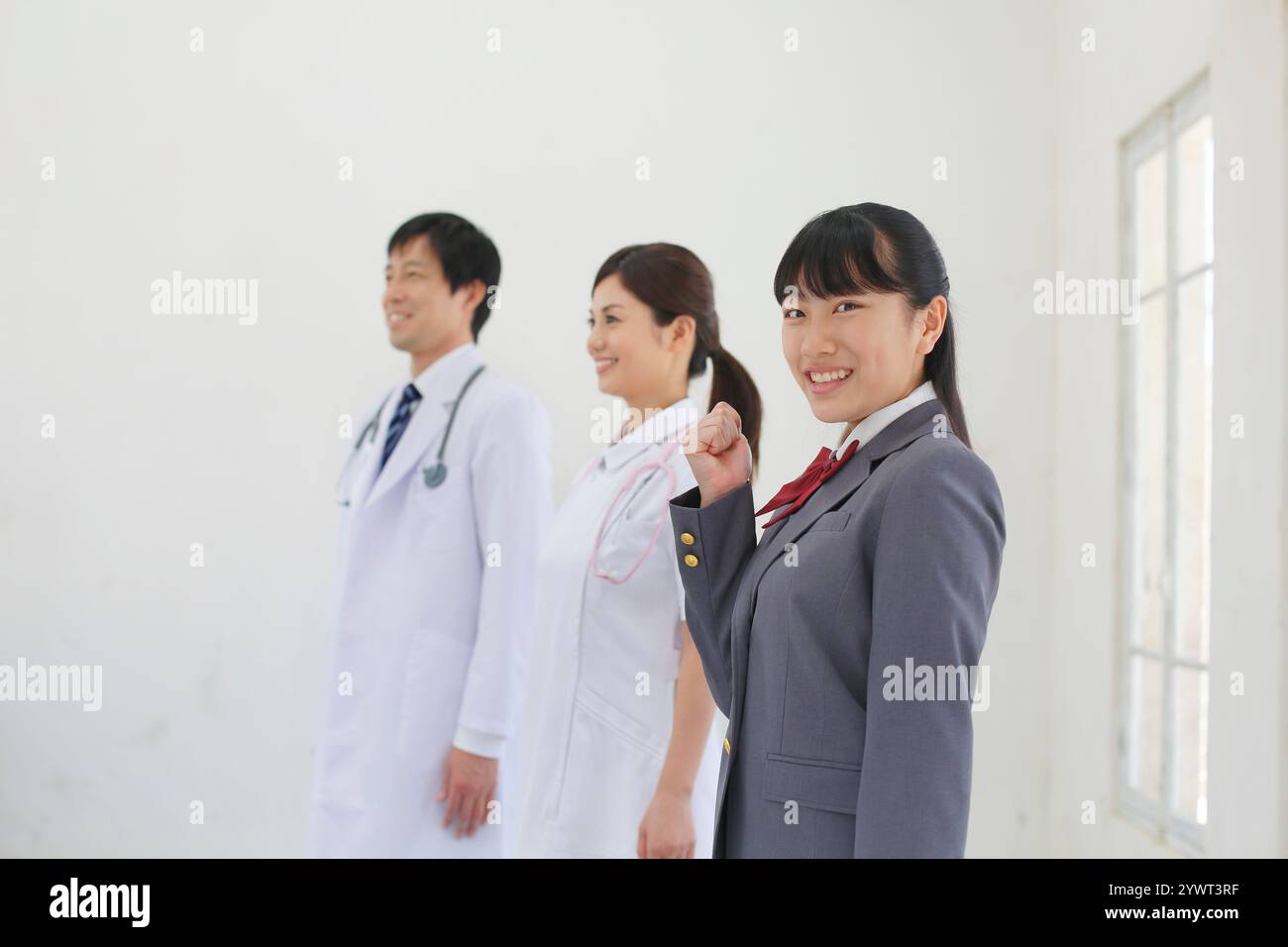 Doctor, nurse and student aspiring to a career in medicine Stock Photo ...
