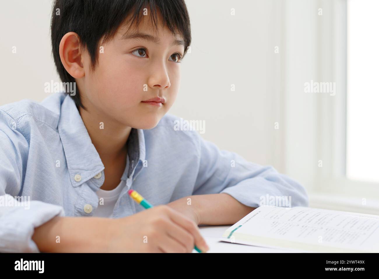 Boys studying in a classroom Stock Photo - Alamy