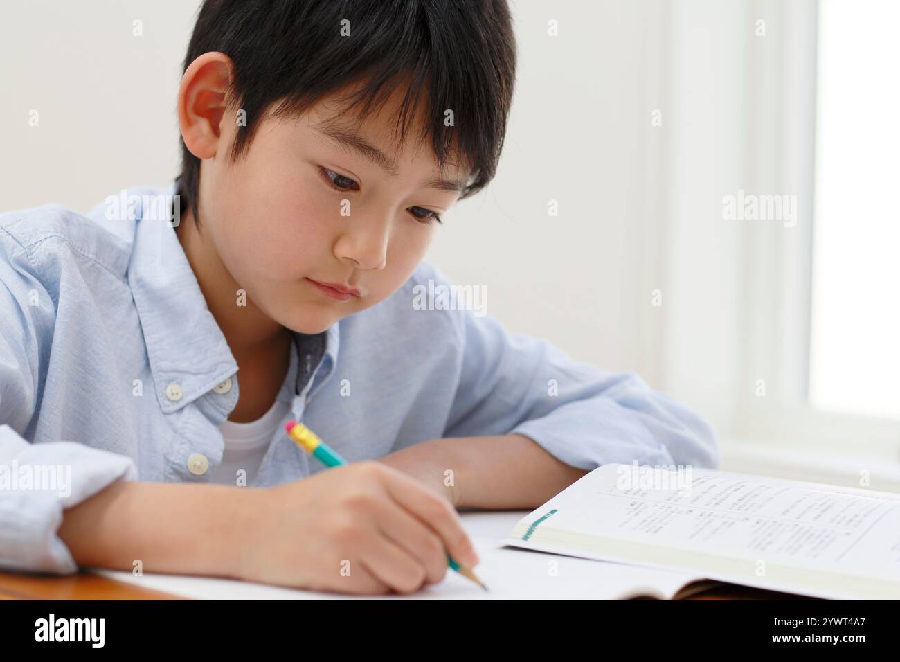 Boys studying in a classroom Stock Photo - Alamy
