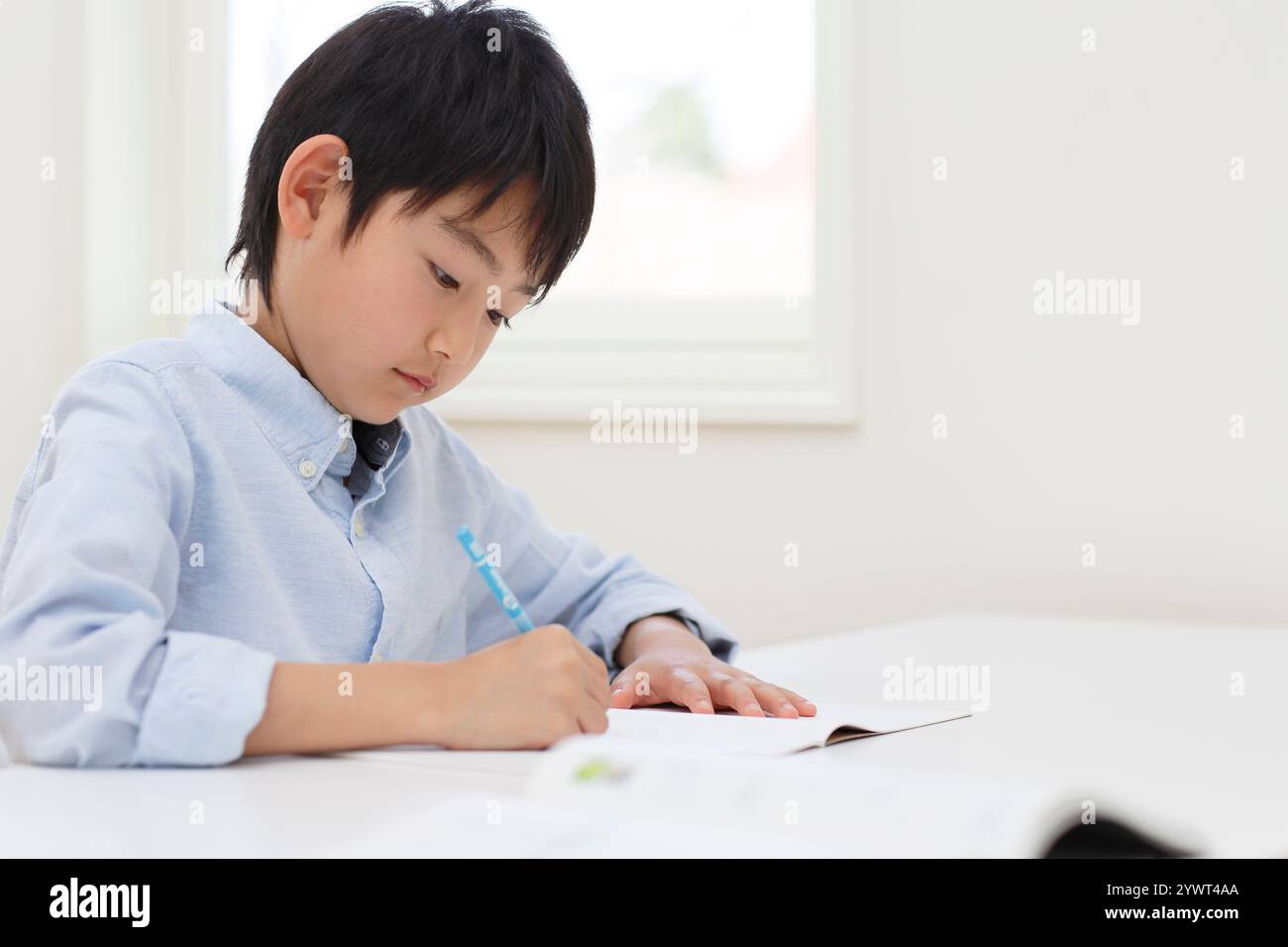 Boys studying in a classroom Stock Photo - Alamy