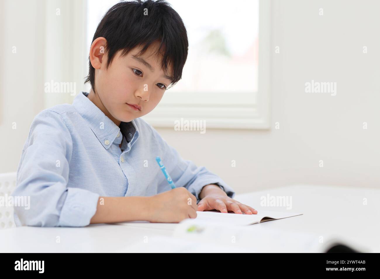 Boys studying in a classroom Stock Photo - Alamy