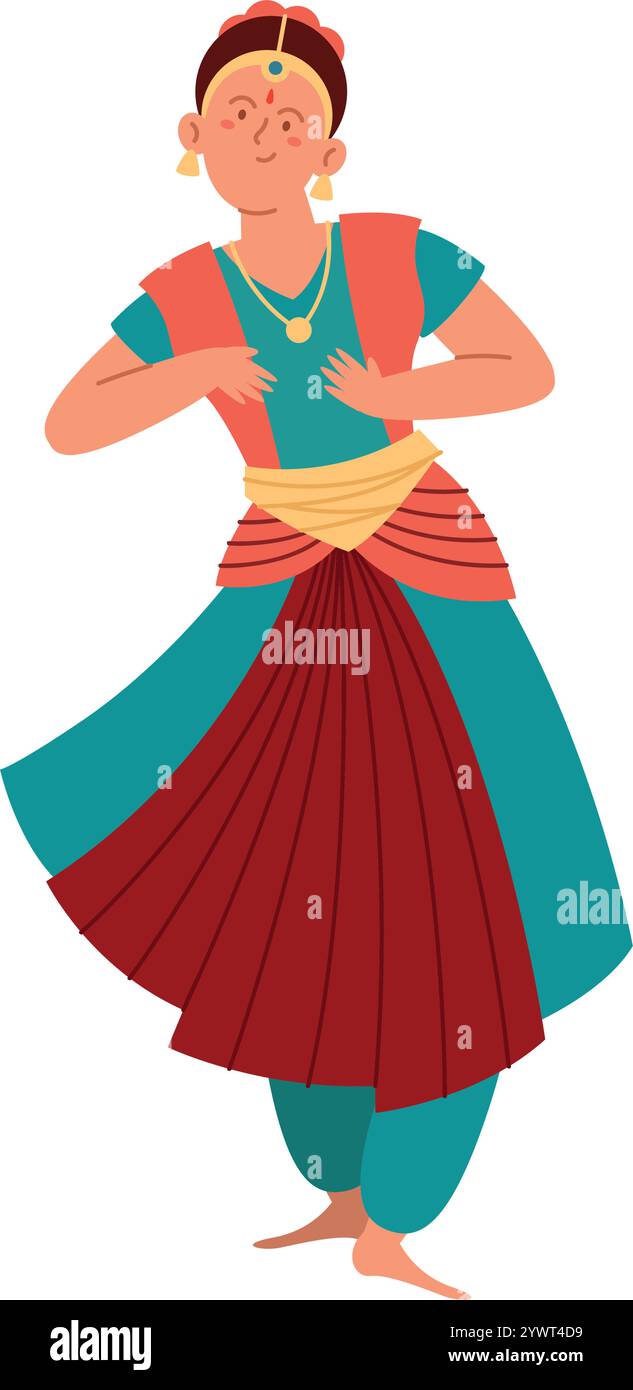 Bharatanatyam costume Cut Out Stock Images & Pictures - Alamy