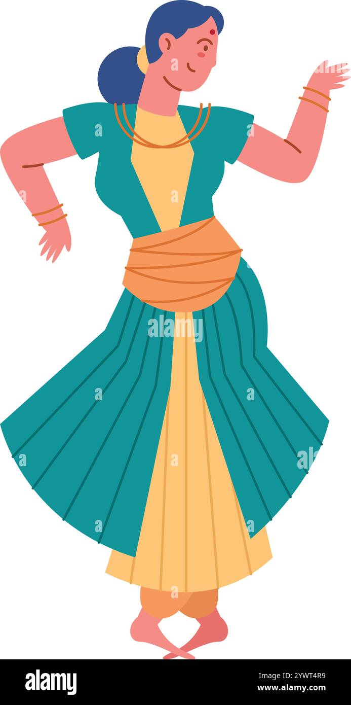 indian classical bharatanatyam dance Stock Vector Image & Art - Alamy