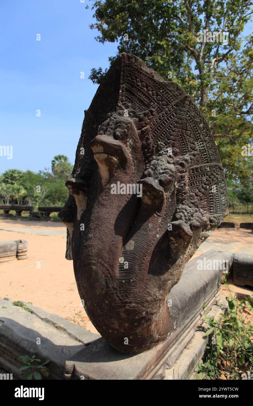 Ben Melia Ruins Naga snake god Stock Photo - Alamy