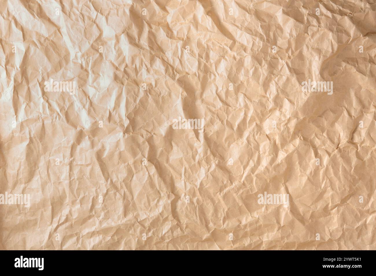 Wrinkled kraft paper Stock Photo - Alamy