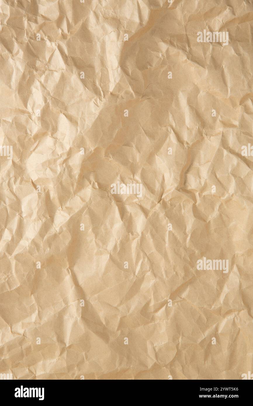 Wrinkled kraft paper Stock Photo - Alamy