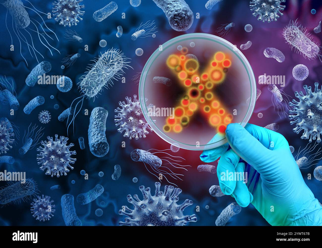 Disease X medical concept for dangerous unknown deadly Infection as a ...