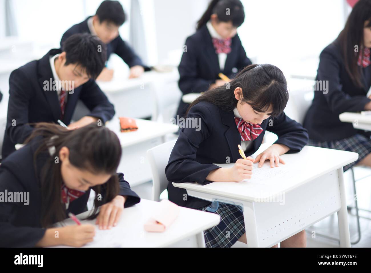 Students taking a class Stock Photo - Alamy
