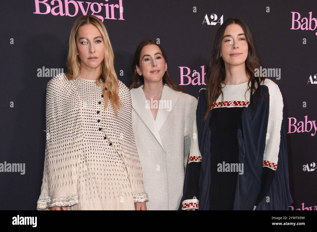 Este Haim, from left, Alana Haim, and Danielle Haim of HAIM arrive at ...